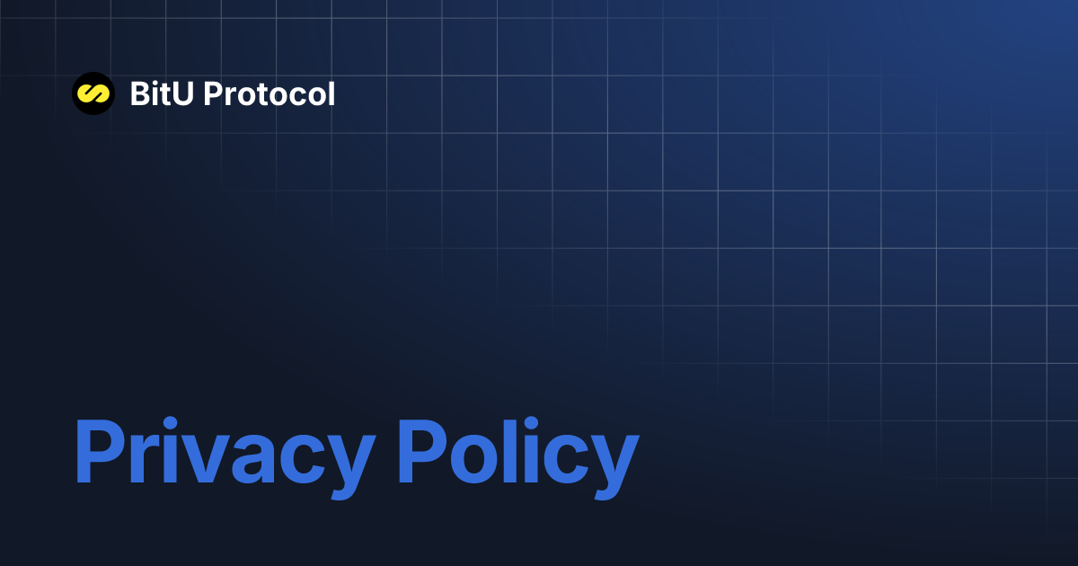Privacy Policy | BitU Protocol